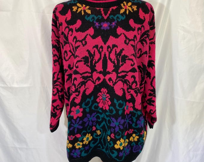 Women’s Vintage Honors Floral Sweater Size 18W XL XXL - Vintage Volup ...