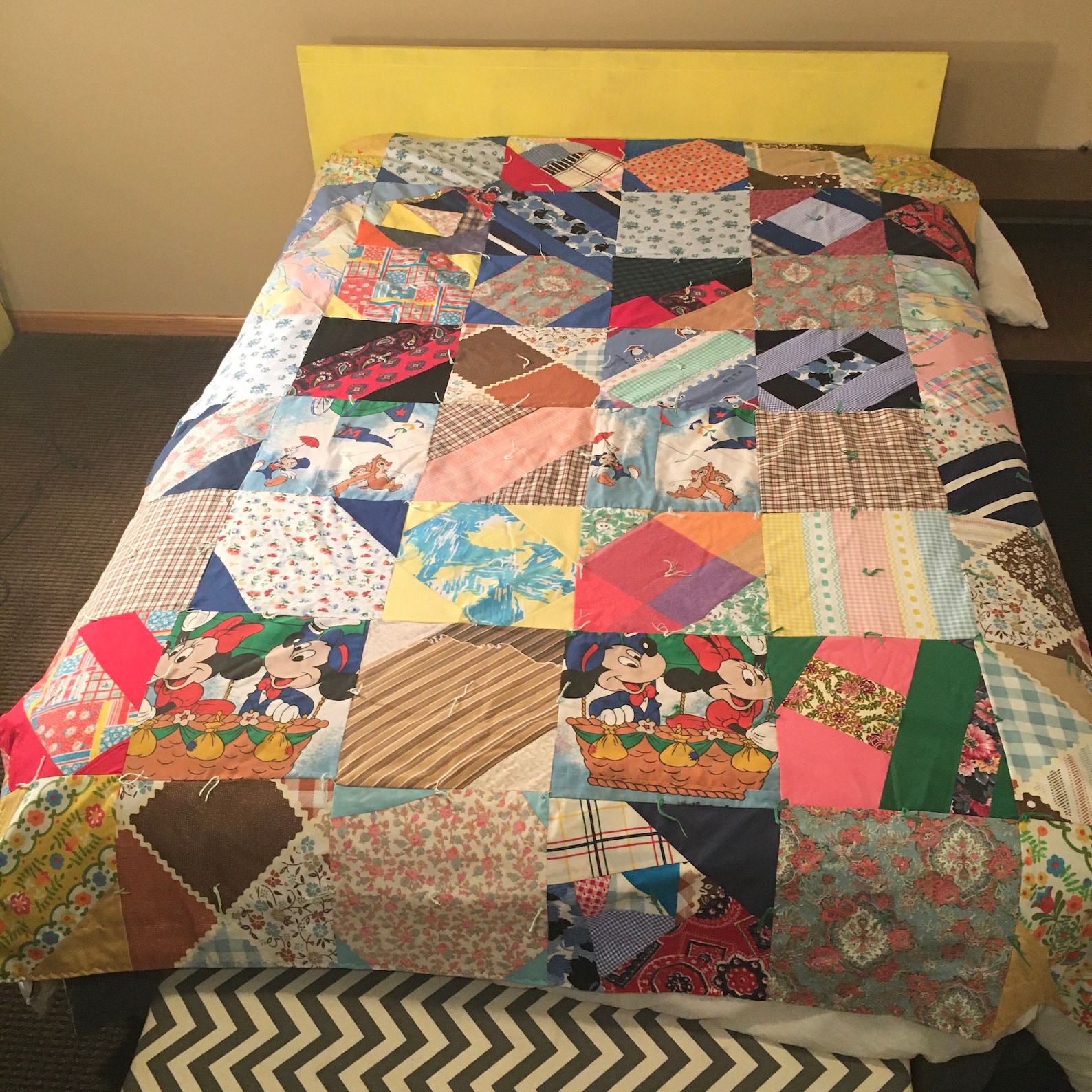 Vintage Handmade Patchwork Quilt Twin Size Vintage Twin | Etsy