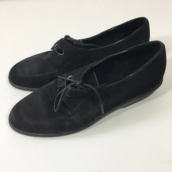 Women’s Vintage Black Leather Hush Puppies Shoes Size… - Gem