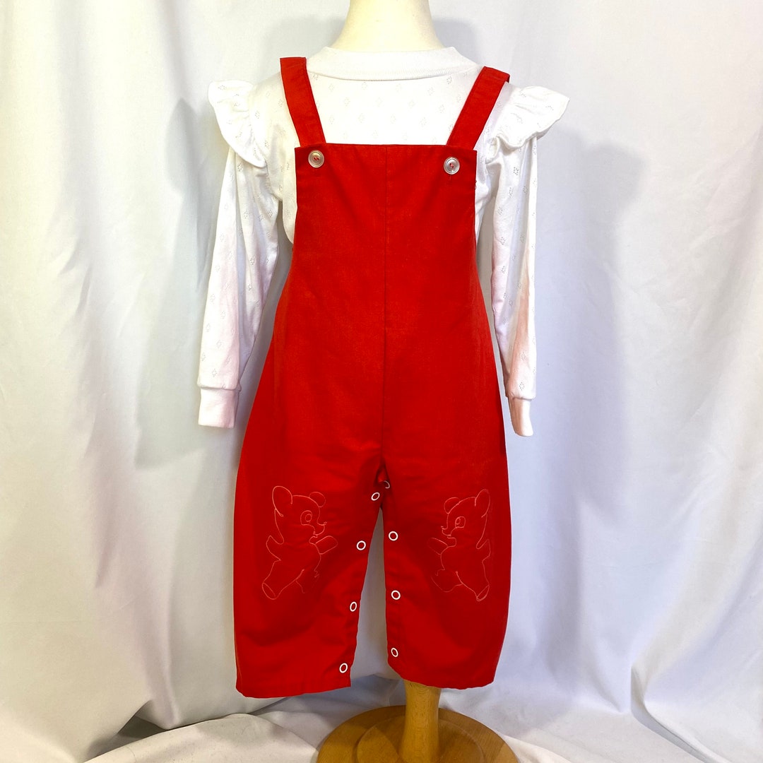 Kid’s Vintage Jcpenney Toddletime Red Overalls 3T - Vintage 3T Overalls ...