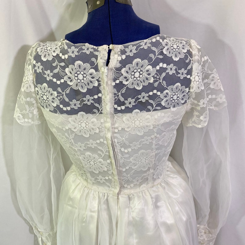 Vintage 1971 Handmade Wedding Dress Petite Small Medium - 70’s Wedding ...