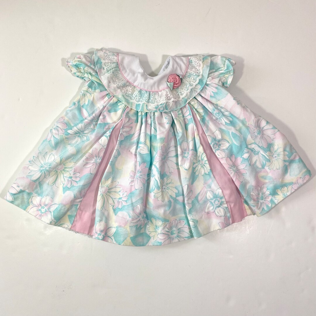Vintage 90’s Tiny Tots Pastel Floral Dress 18 Months - Vintage 18 Month ...
