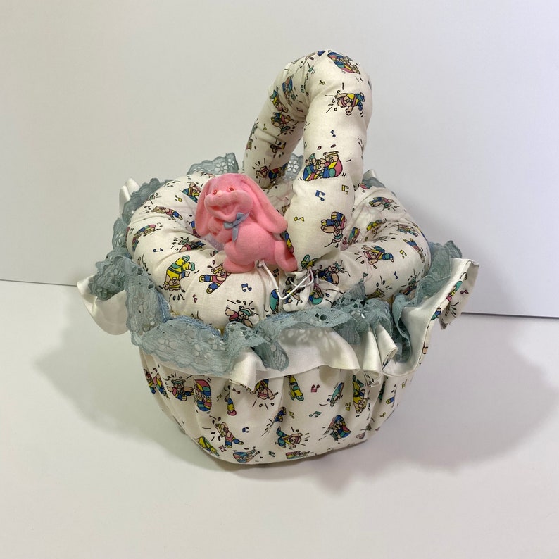 Vintage 90’s Teddy Bear Workout Soft Fabric Easter Basket - Vintage ...