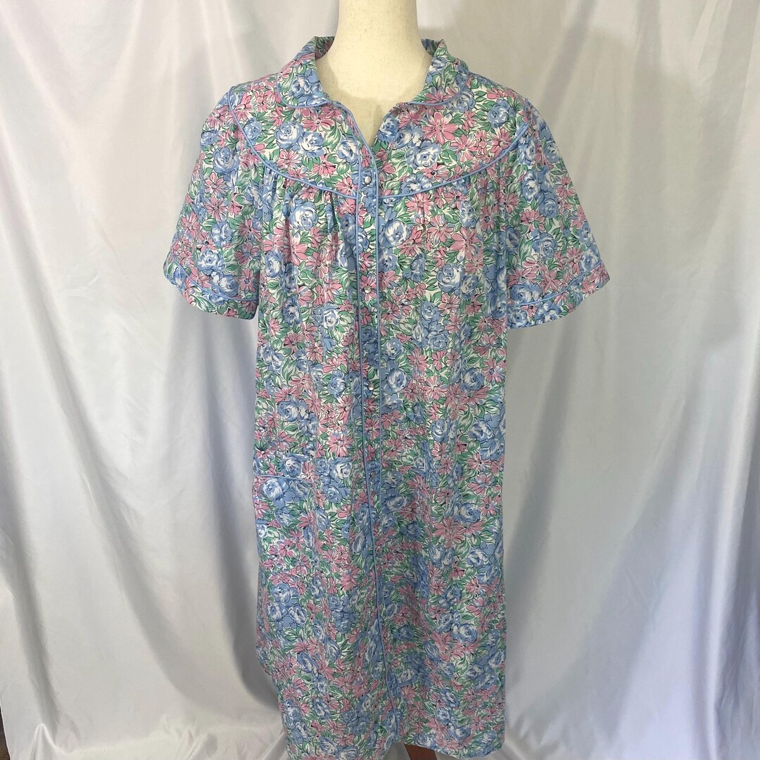 Vintage 80’s Lynanne Floral Housecoat XXL 2X - 80’s Housecoat - Vintage ...