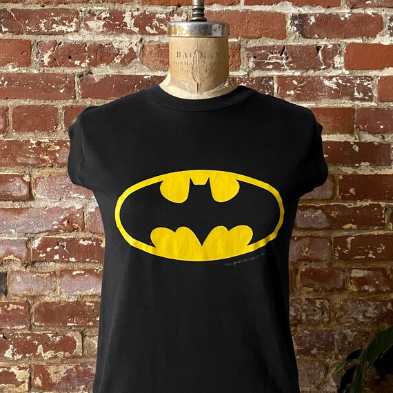 Vintage 1980s Batman Logo Box Tee - 80s DC Comics Bat… - Gem