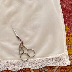 Vintage 1950s Blush Pink Nylon Slip - 50s Empire Waist Sheer Lace Trim ...