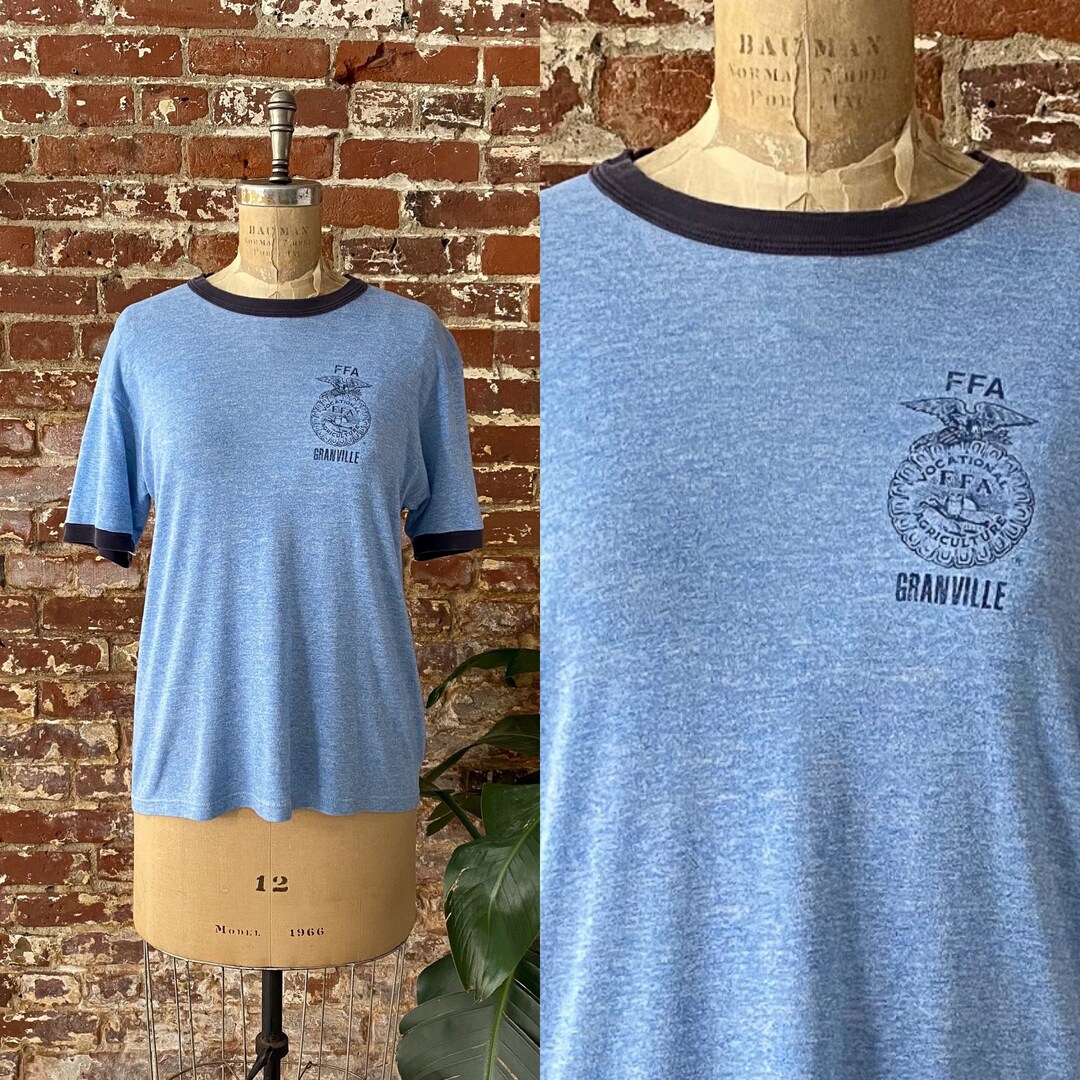 Vintage 1970s 1980s FFA Granville Vocational Agriculture Heather Blue ...