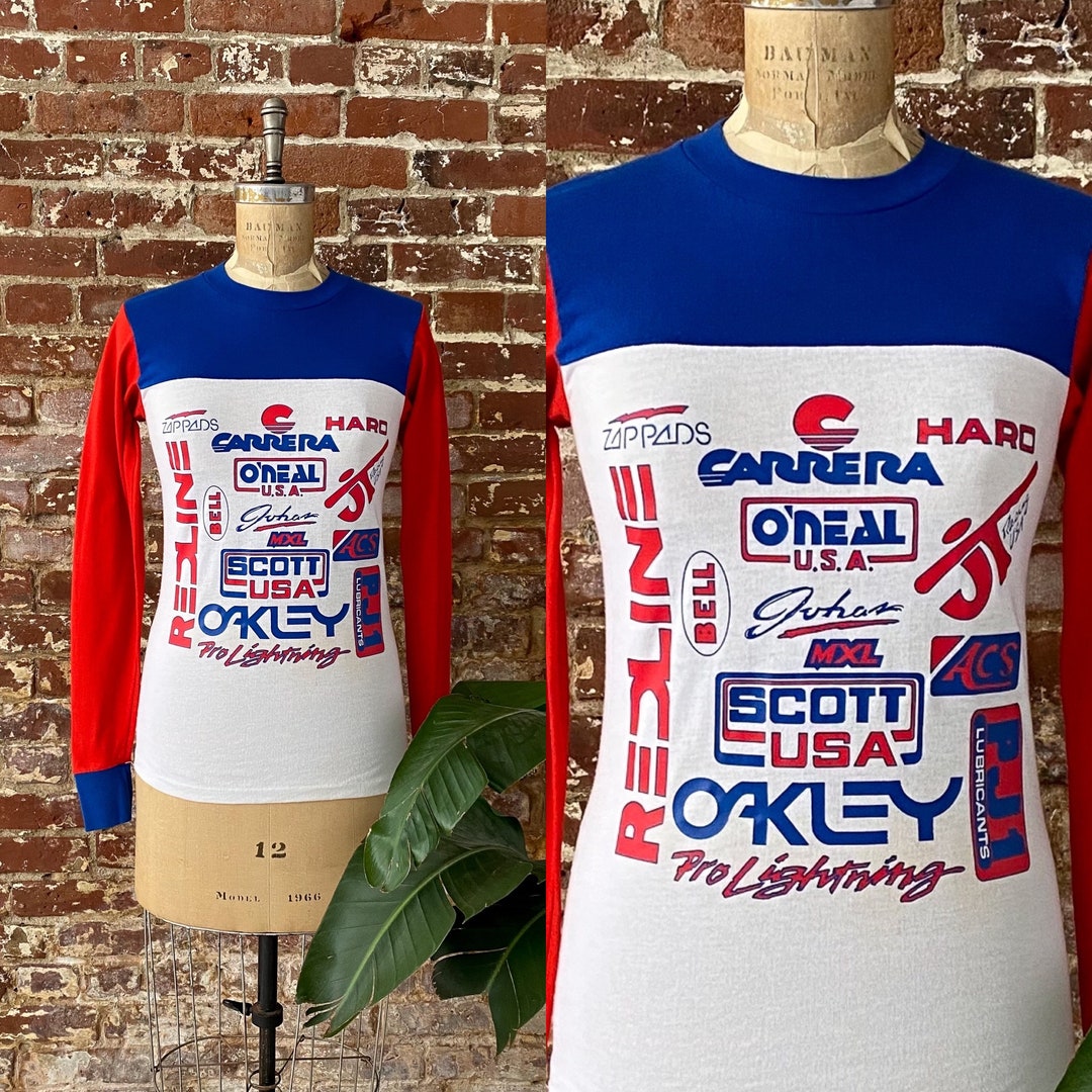 Vintage 1980s Racing USA Color Block Long Sleeve Shirt - 80s Racing ...