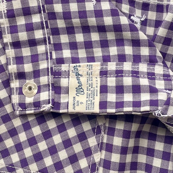Vintage 1960s Peter Max Wrangler Purple Gingham Bell … - Gem