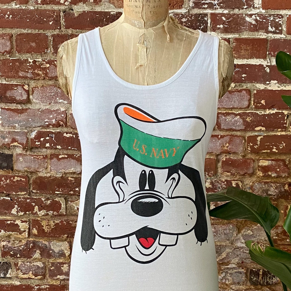 Vintage 1980s Goofy US Navy Tank 80s Goofy US Navy Disney - Etsy