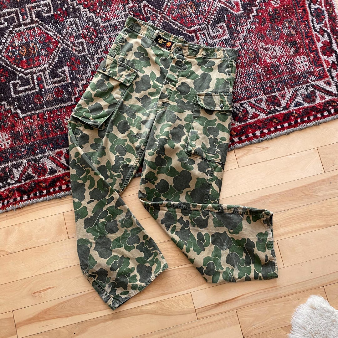 Vintage 1960s Bullseye Bills Frogskin Camo Trousers - 60s Duck ...
