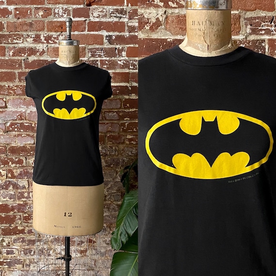Vintage 1980s Batman Logo Box Tee - 80s DC Comics Bat… - Gem