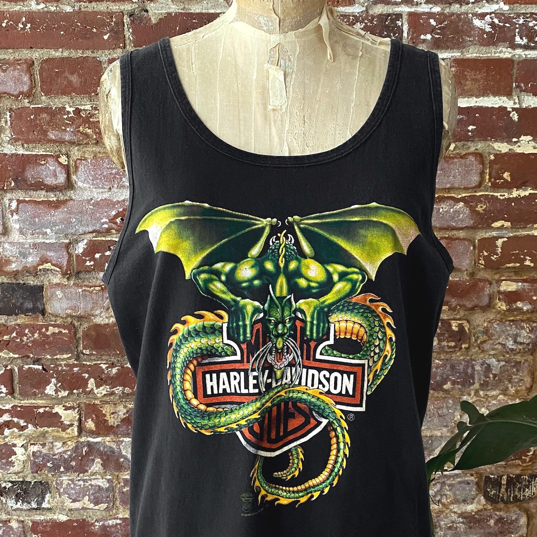 Vintage 1982 Harley Davidson Dragon Myers-duren Tulsa, OK Tank - Single ...