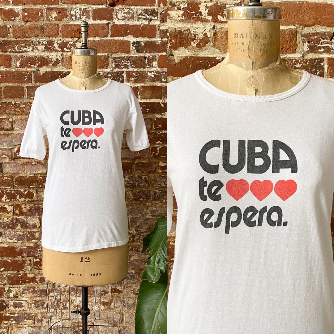 Vintage 1970s Cuba Te Espera Souvenir T-shirt 70s Cuba Awaits You ...