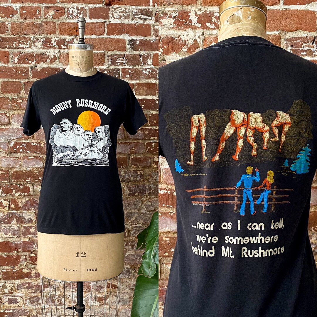 Vintage 1979 Mount Rushmore Butts T-shirt 70s Mt. Rushmore Butt Back ...