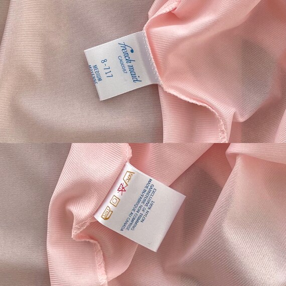 Vintage 1970s Deadstock French Maid Blush Nylon Bed J… - Gem