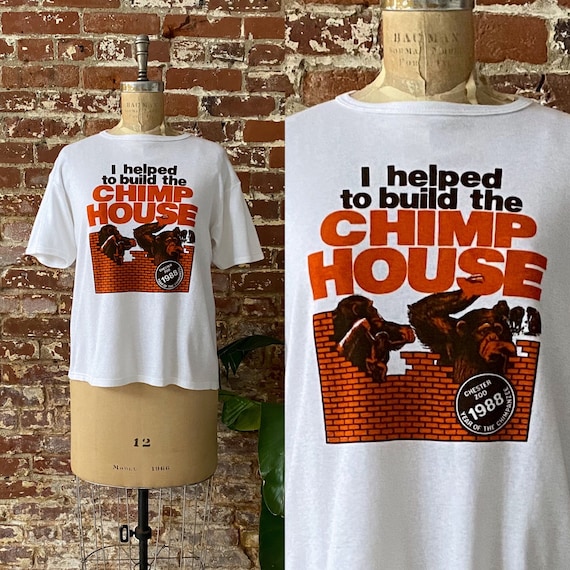 Vintage 1988 I Helped Build The Chimp House Chester Z… - Gem