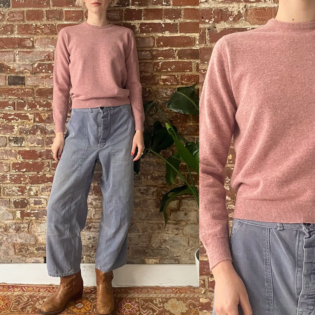 Vintage 1960s Speckled Dusty Rose Lambswool Sweater Dalkeith Lambswool ...