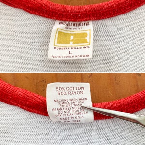 Vintage 1970s Trolley #12 Red White Blue Rayon Jersey - 70s Russell ...