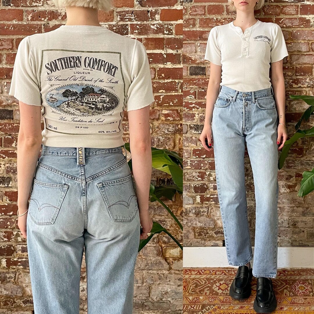 Vintage 1990s Replay Light Wash Button Fly Jeans - 90s Replay Mid Rise ...