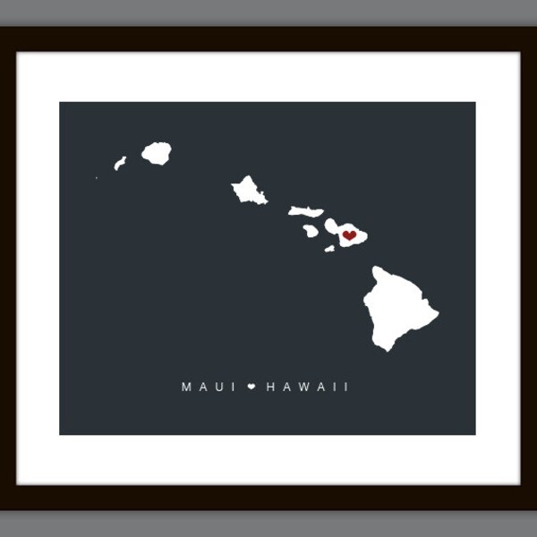 Map of Hawaii - Etsy