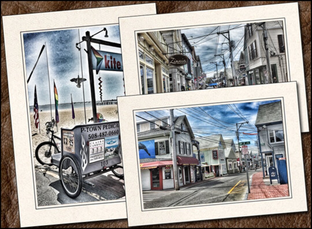 3 Provincetown Photo Note Cards 5"x7" W/envelopes - Blank Note Cards ...