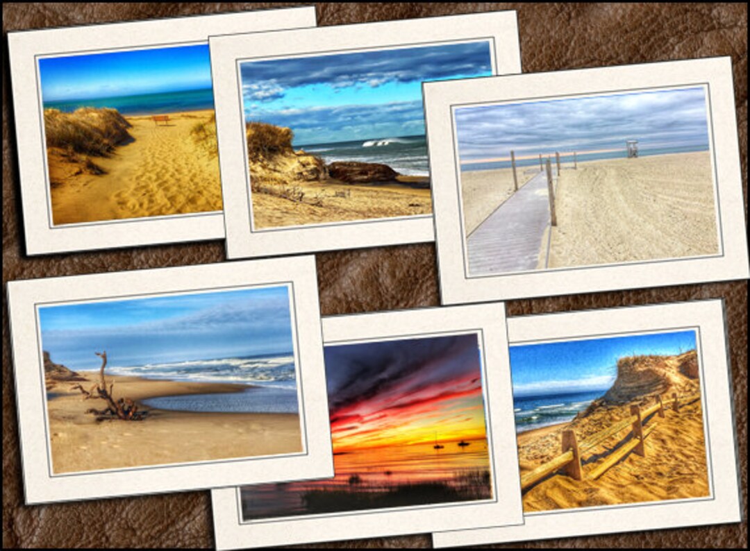 6 Cape Cod Photo Note Cards 5"x7" W/envelopes - Blank Note Cards, Cape ...