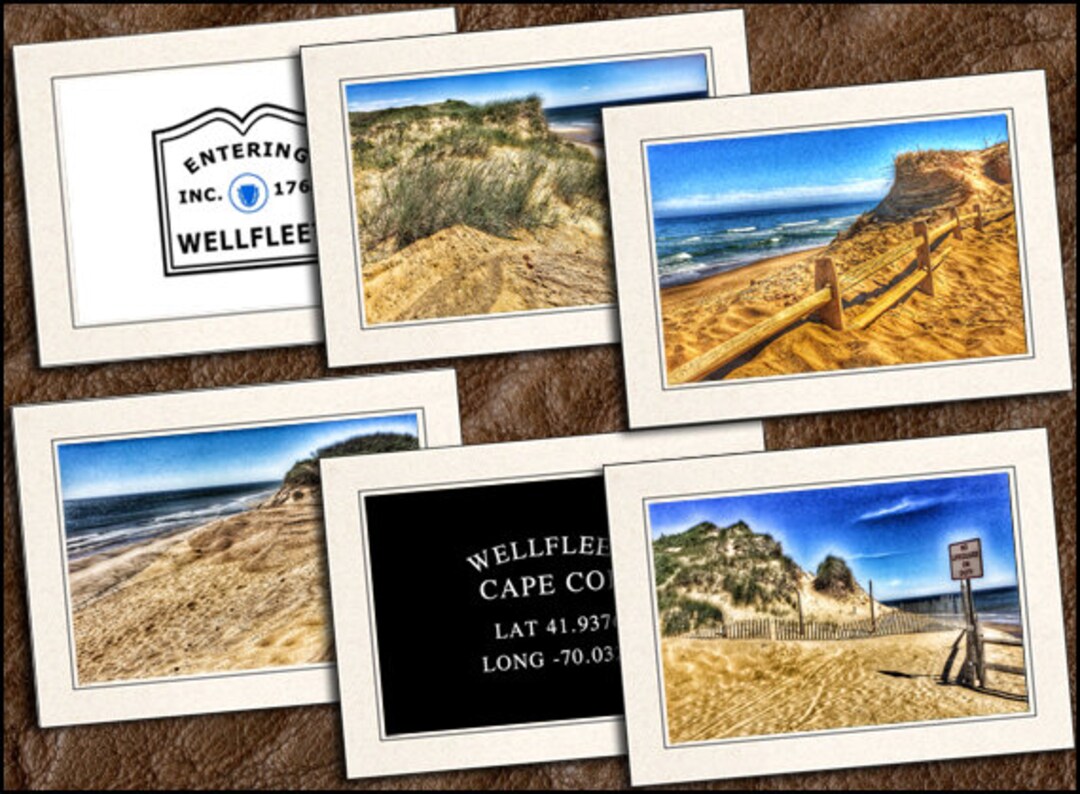 Wellfleet Photo Greeting Cards Set - Cape Cod Note Cards With Envelope ...