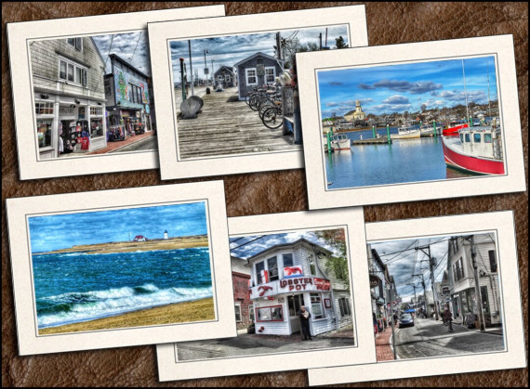 6 Provincetown Photo Note Cards 5"x7" W/envelopes - Blank Note Cards ...