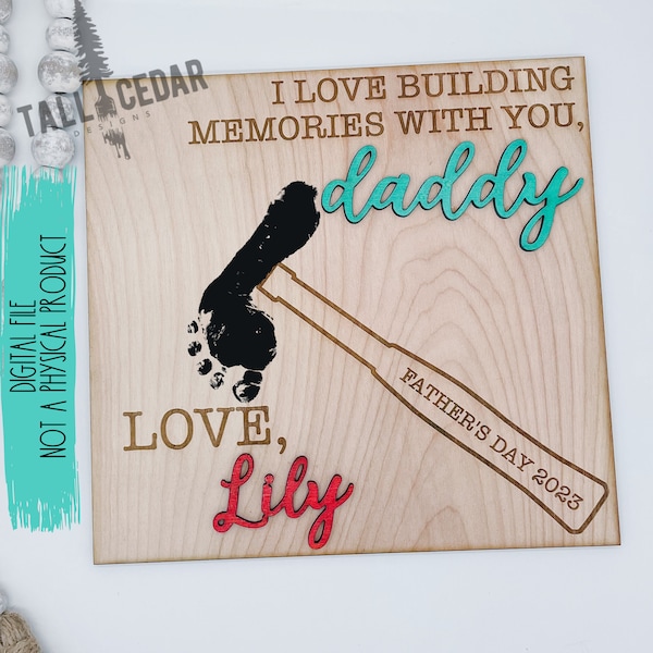 Fathers Day Hand Print Art - Etsy