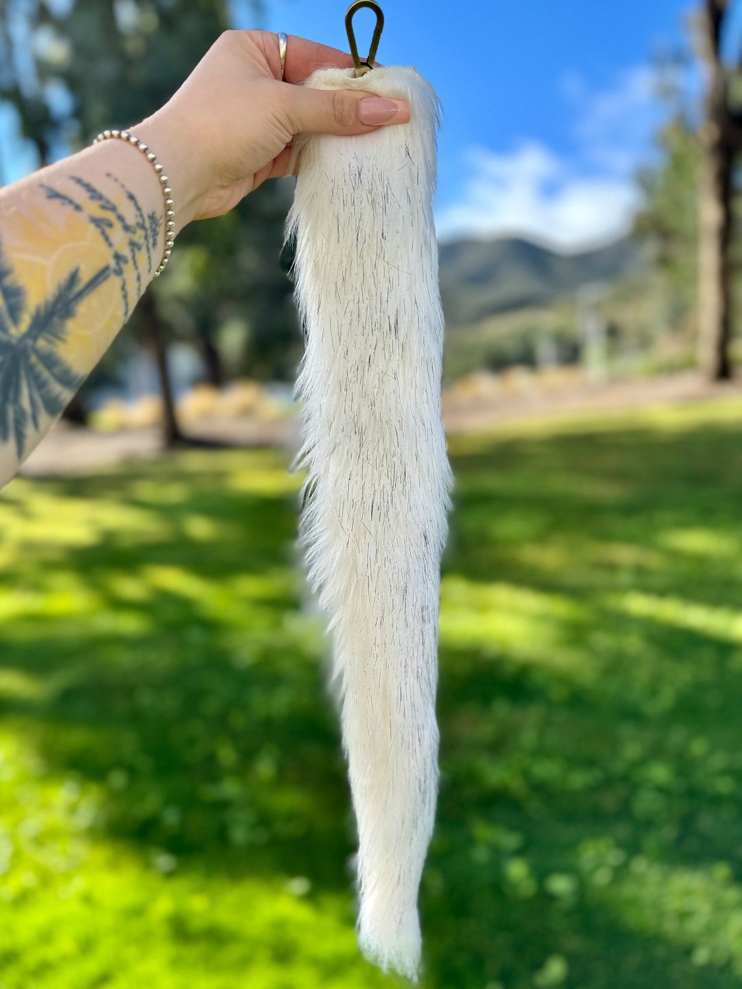 Husky White Tail - Handmade Clip-on Animal Tails - Festival Fashion ...