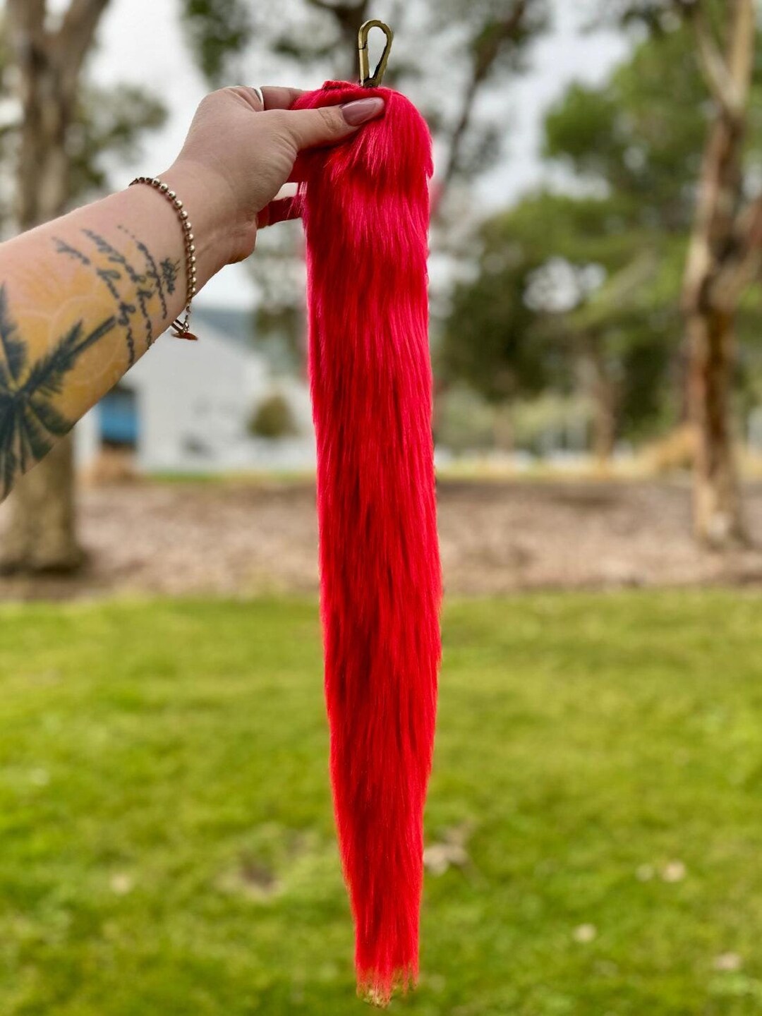 Red Tail - Handmade Clip-on Animal Tails - Festival Fashion & Cosplay ...