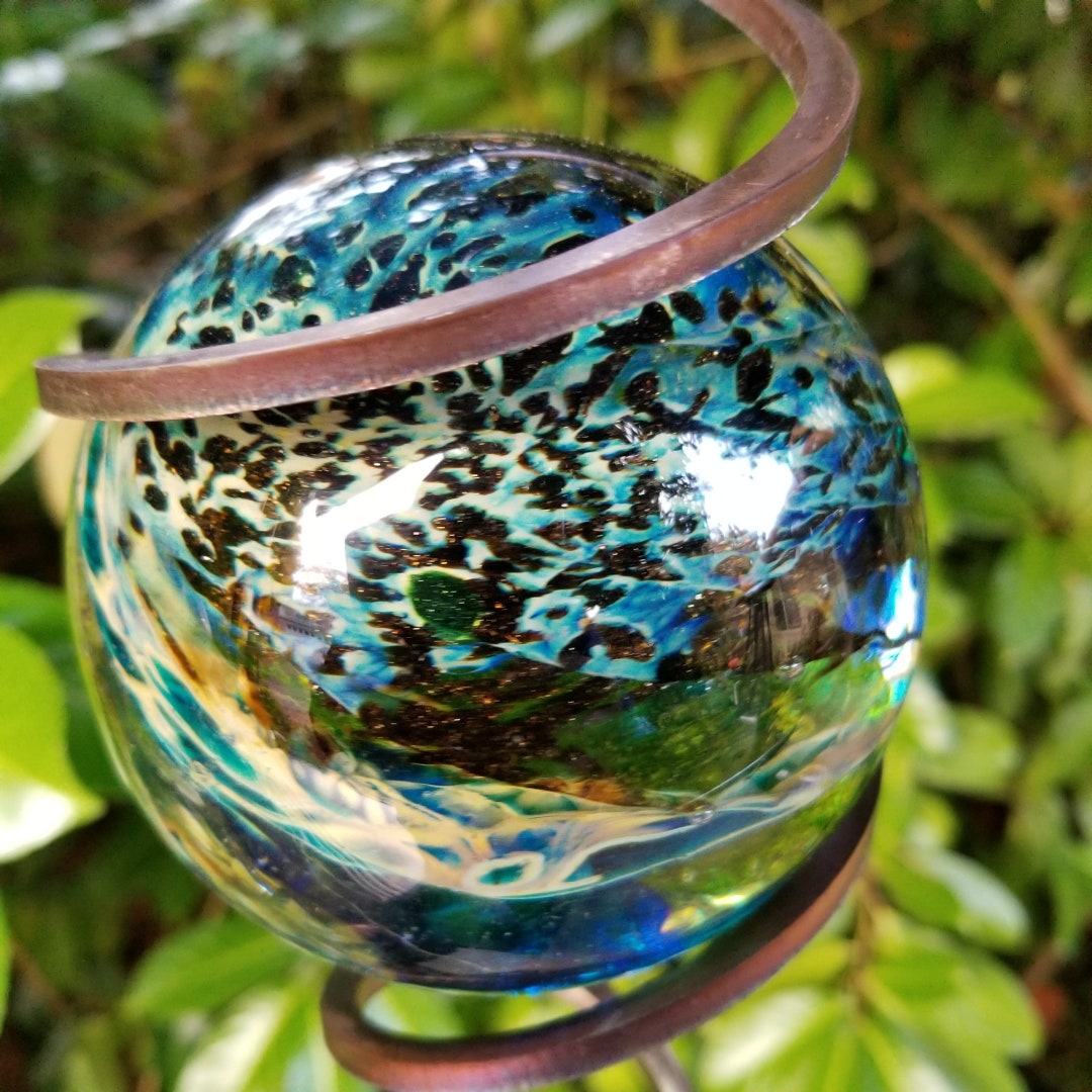 Blue and Green Earth, Handblown Glass, Marble Mobile - Etsy