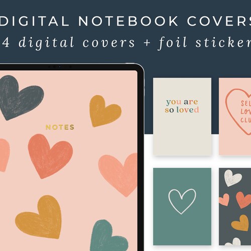 14 Digital Notebook Covers Self Love Valentine's Day - Etsy