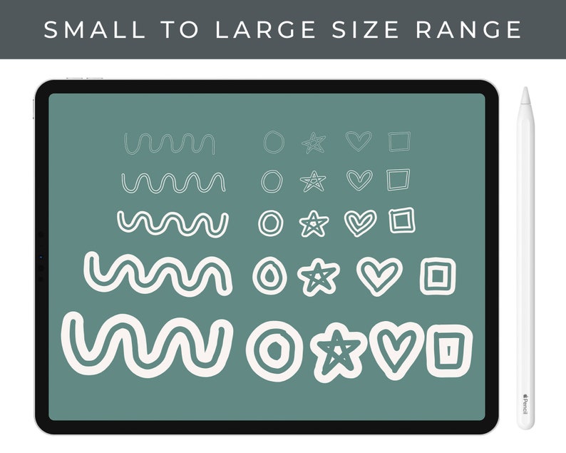 Procreate Lettering Brush Smooth Outline Brush Ipad | Etsy