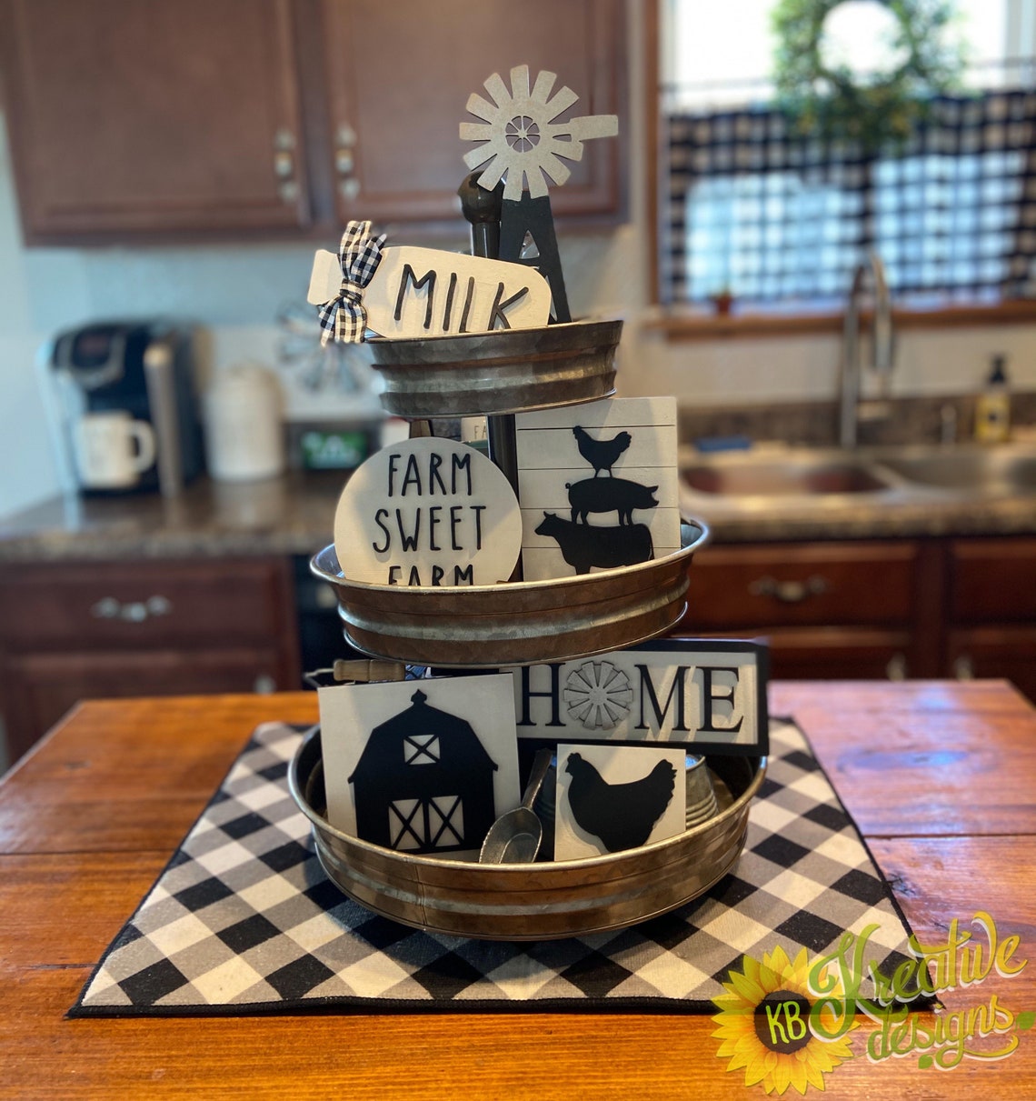 Farmhouse Tier Tray Signs - Etsy