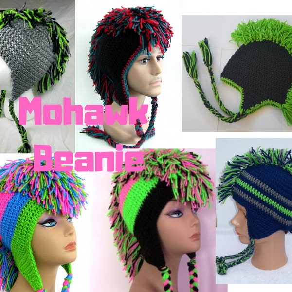 Crochet Mohawk Hat - Etsy