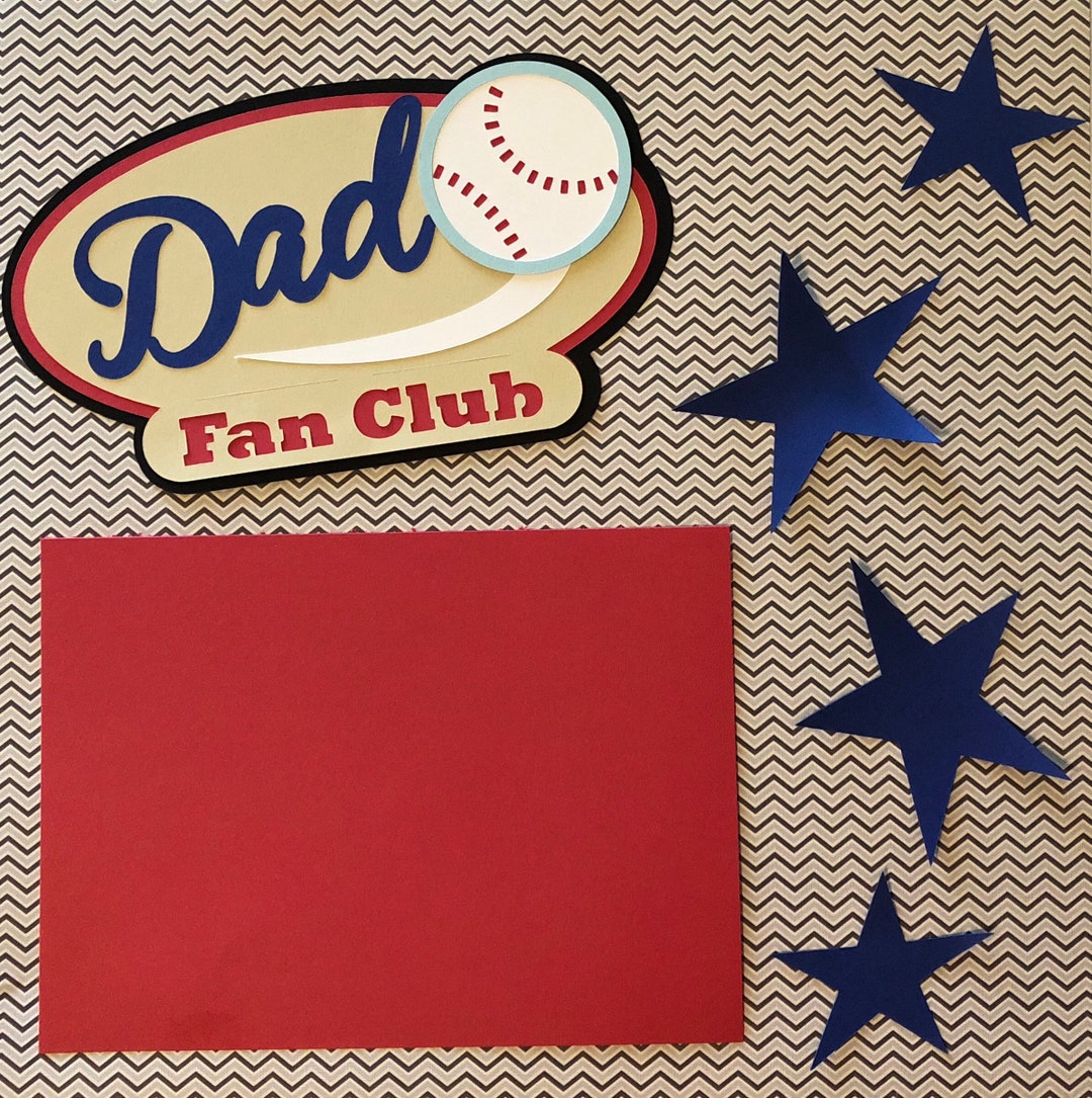 Dad Fan Club Scrapbook Page: 12x12 Premade Album Layout - Etsy