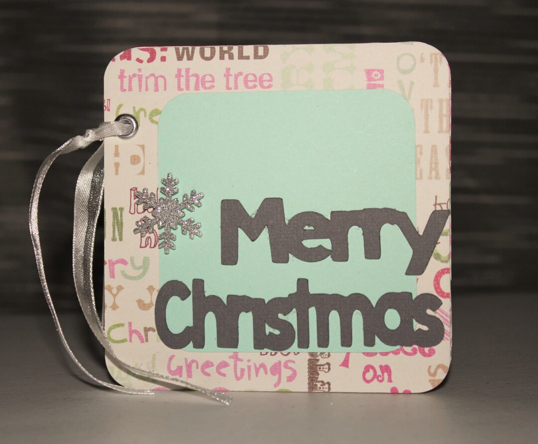 Christmas/mini album/4x4/photo album/mini scrapbook/Christmas brag book ...