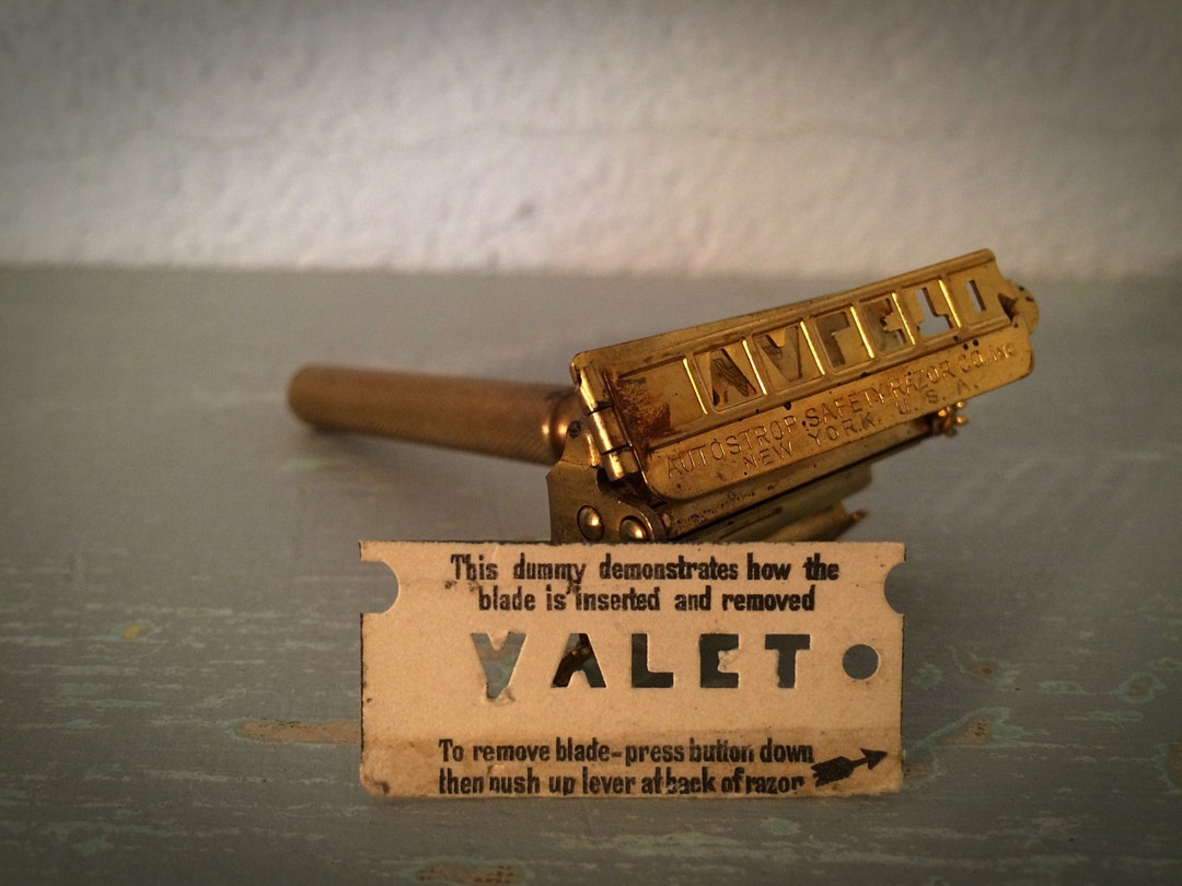Antique 1920s Valet Auto-strop Gold Plated Safety Razor – Original ...
