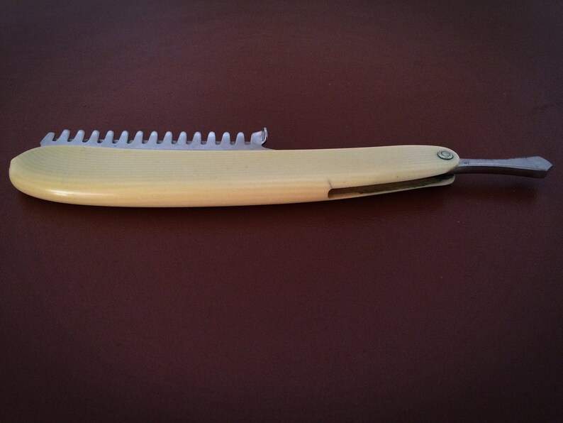 Antique 1920s Durham Duplex Straight Razor With French Ivory Celluloid ...