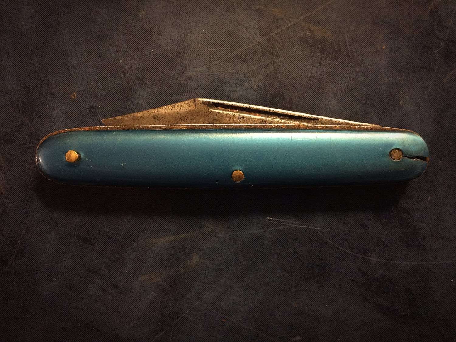 Vintage Unsigned Blue Pen Knife Single Blade Pocket Knife - Etsy