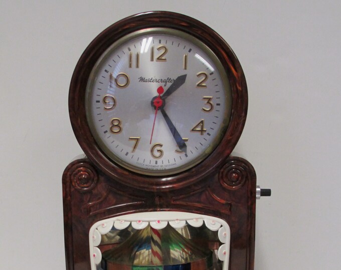 Vintage Mastercrafters Clock Merry Go Round Motion Model 920 Chicago IL ...