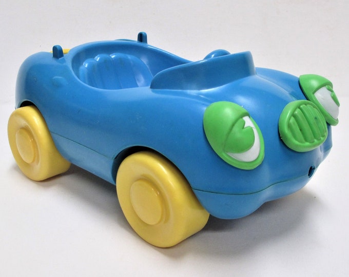 Vintage Mr. Potato Head Car and 4 Parts, 1985 Hasbro Blue & Yellow Auto ...