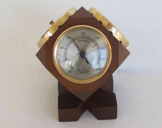 Vintage Jason Barometer Thermometer Hygrometer, Rotating Desk Weather ...