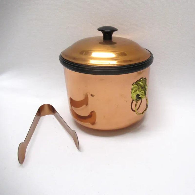 Brass Copper Ice Bucket - Etsy