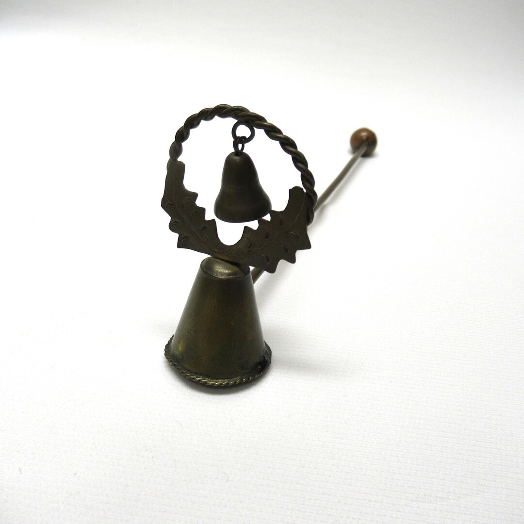 Vintage Brass Wreath & Bell Candle Snuffer, 2.5" Tall and 8.5" Long - Etsy