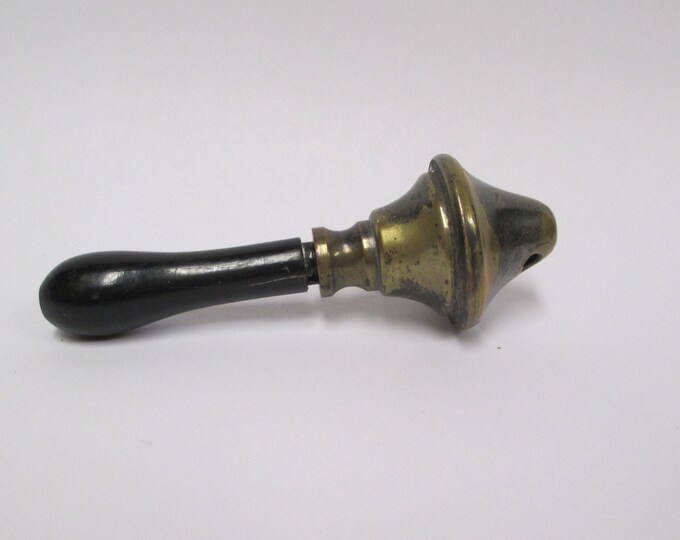 Vintage Baby Rattle Brass With Wooden Handle Antique Toy - Etsy