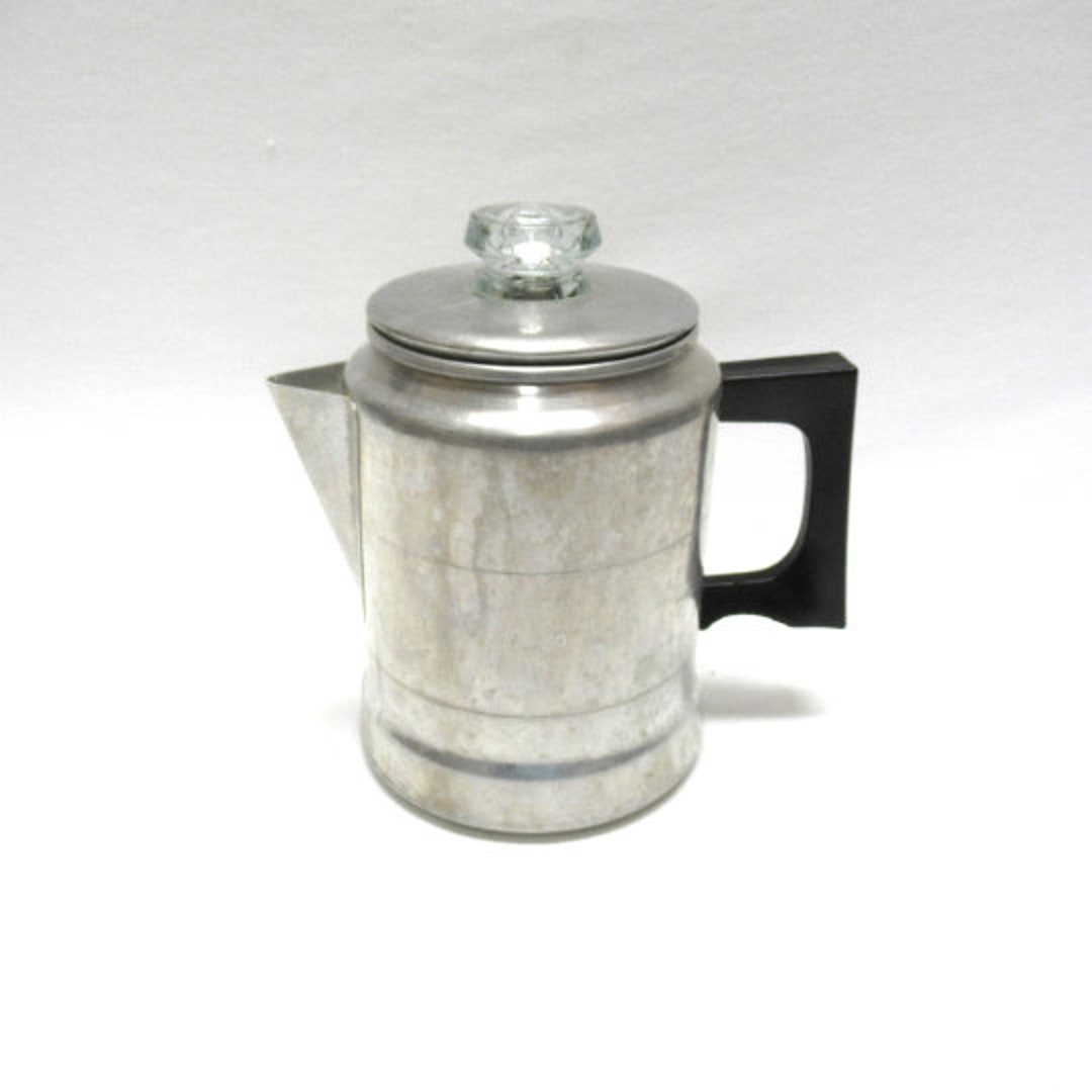 Vintage Comet 5 Cup Coffee Pot, 1950s Aluminum Percolator W/glass Knob ...