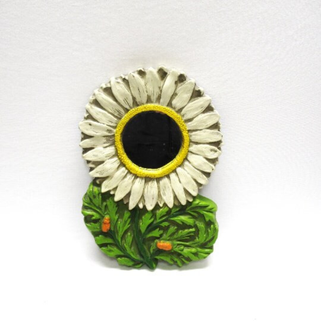 Vintage Daisy Hanging Mirror, 1978 Rigby Hoda Faux Wood Carved Look ...